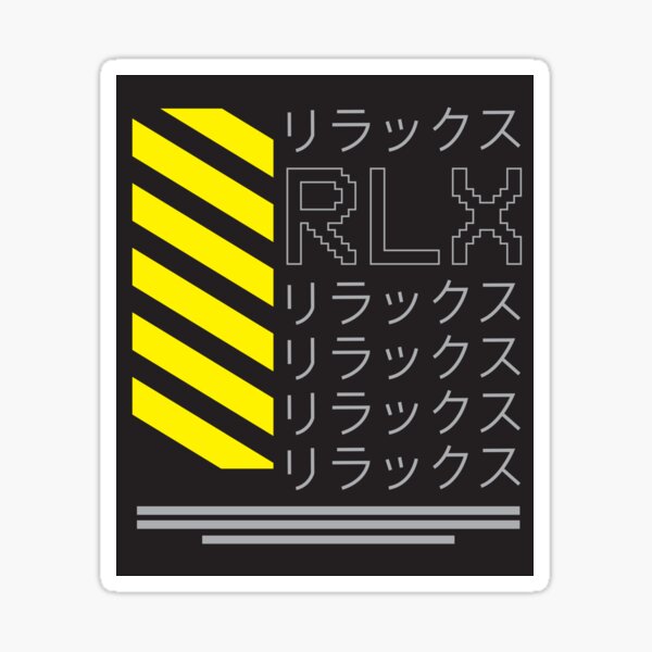 "Japanese RLX (Relax) Vaporwave Aesthetic Streetwear " Sticker for Sale by ghost888 | Redbubble