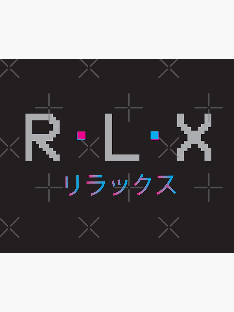 "Japanese RLX (Relax) Vaporwave Aesthetic Vol. 3" Sticker by ghost888 ...