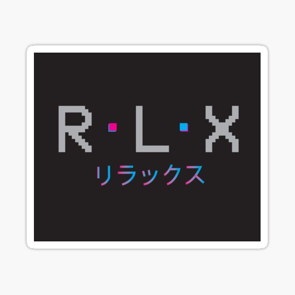 "Japanese RLX (Relax) Vaporwave Aesthetic Vol. 3" Sticker by ghost888 | Redbubble