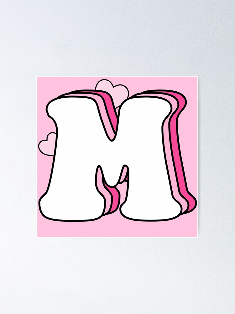 "M letter - soft girl aesthetic" Poster for Sale by elizastreet | Redbubble