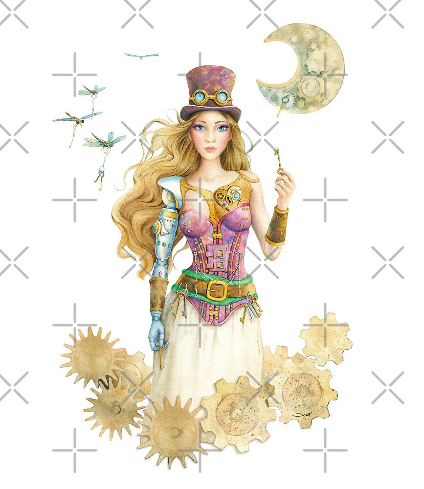 "'The Key' Steam punk girl by Scot Howden" by Scot Howden | Redbubble