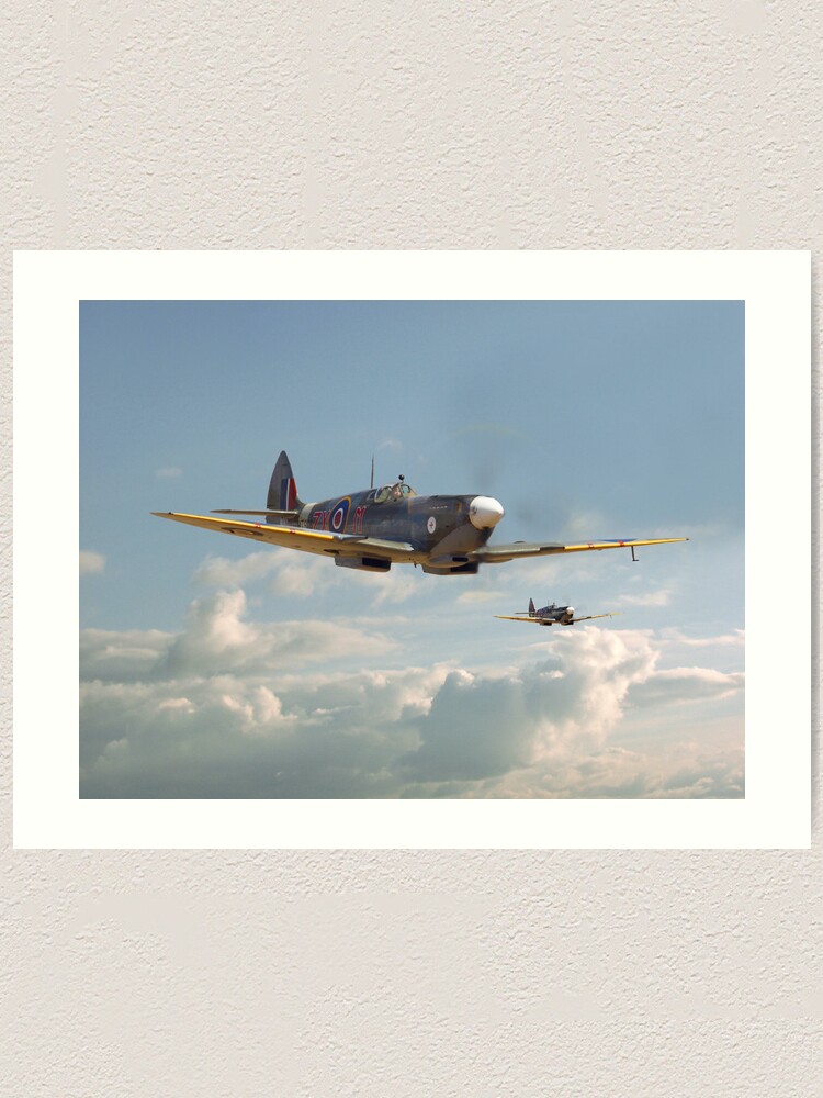 "Spitfire - Two's Company" Art Print for Sale by warbirds | Redbubble