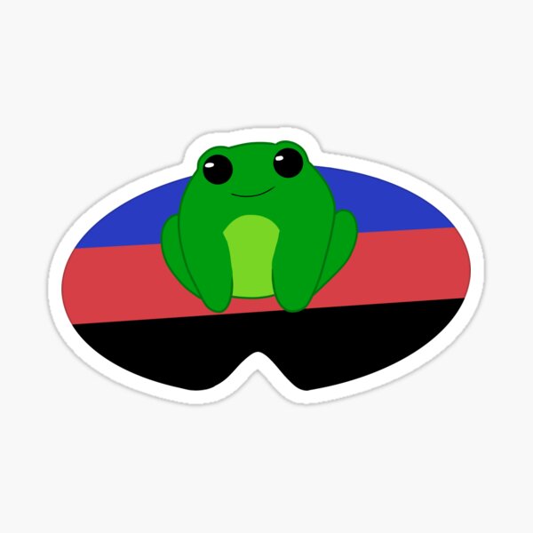 "Poly Pride Frog" Sticker for Sale by hy-birdart | Redbubble