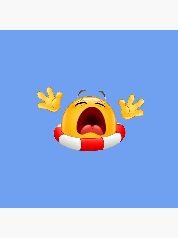 "Drowning Emoji" Pin for Sale by Yael Weiss | Redbubble