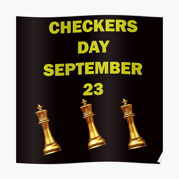 "Checkers day Gold" Poster by Alteredworlds | Redbubble
