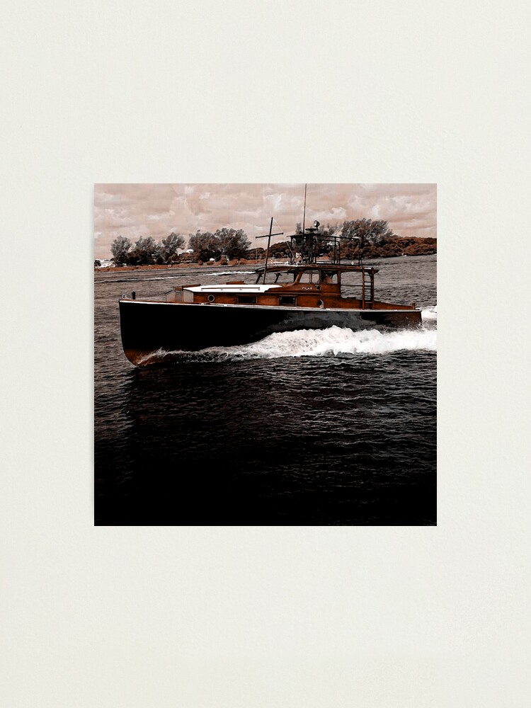 "Vintage Hemingway Pilar Boat" Photographic Print for Sale by ...