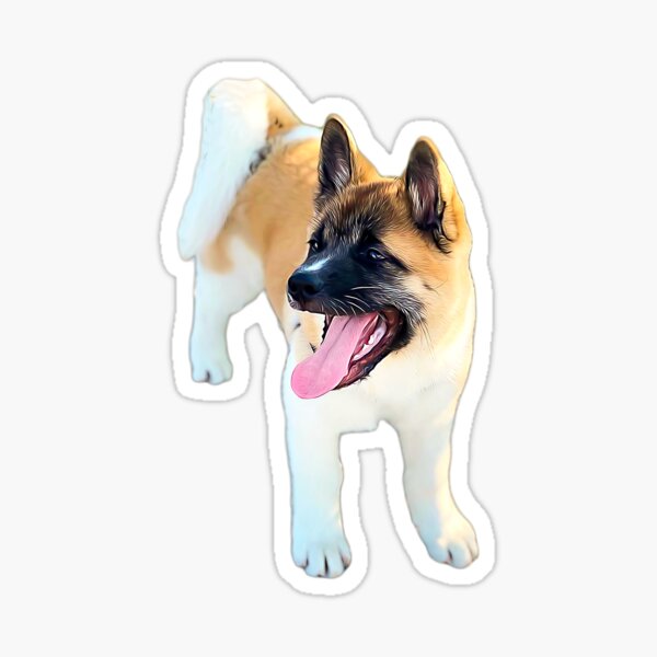 "Akita Puppy Akita Inu Cute Puppy Dog" Sticker for Sale by ElegantCat ...