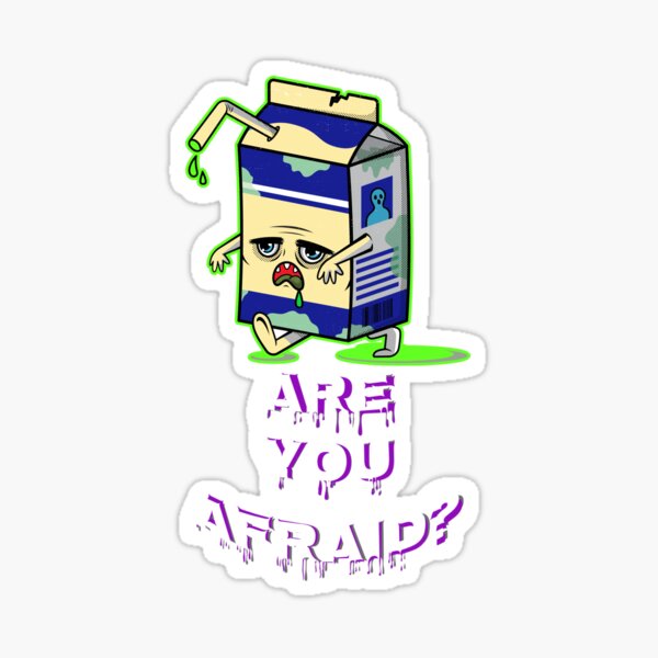 "Spooky zombie milk" Sticker for Sale by MyFreakyWorld | Redbubble