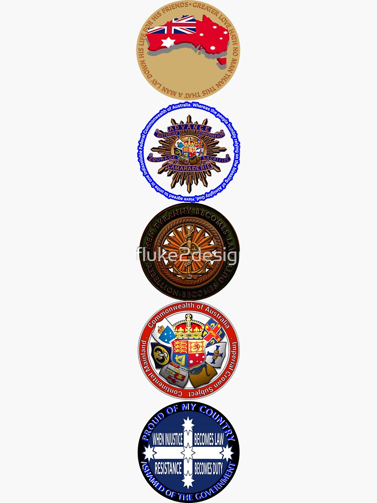 "Commonwealth series of badges" Sticker for Sale by ufluke2designs ...