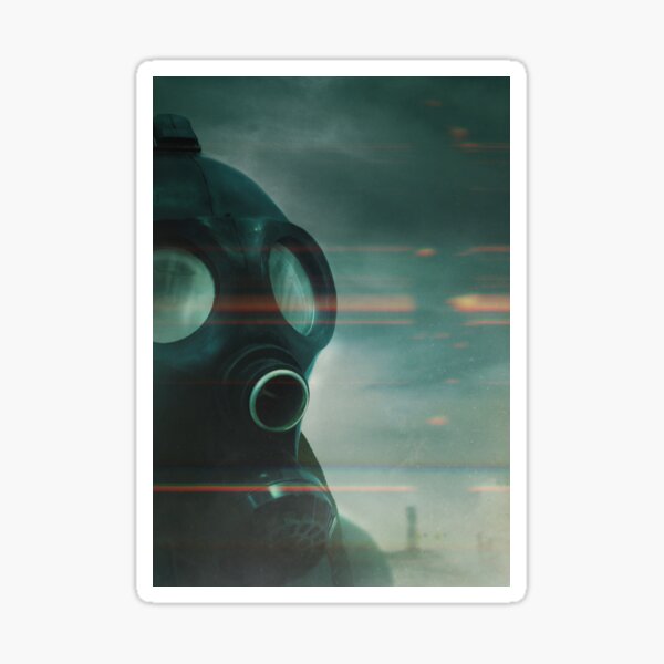 "Gas Mask " Sticker by lisantige | Redbubble