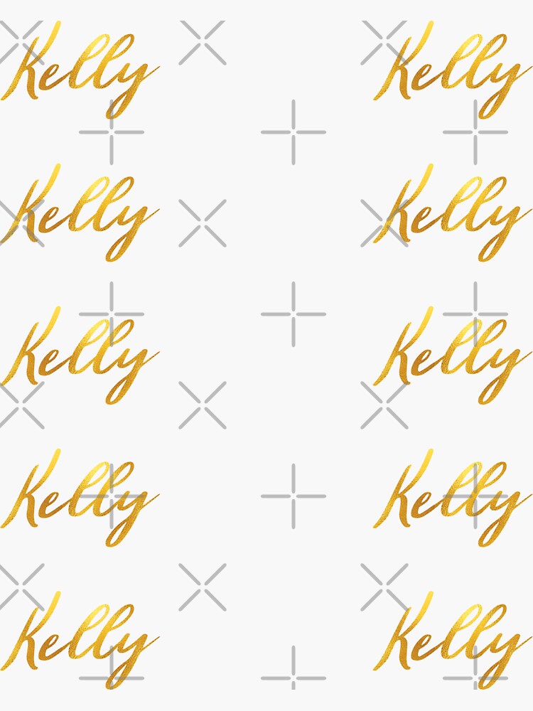 "Kelly Name Hand Lettering in Faux Gold Letters, Pack of 10" Sticker ...