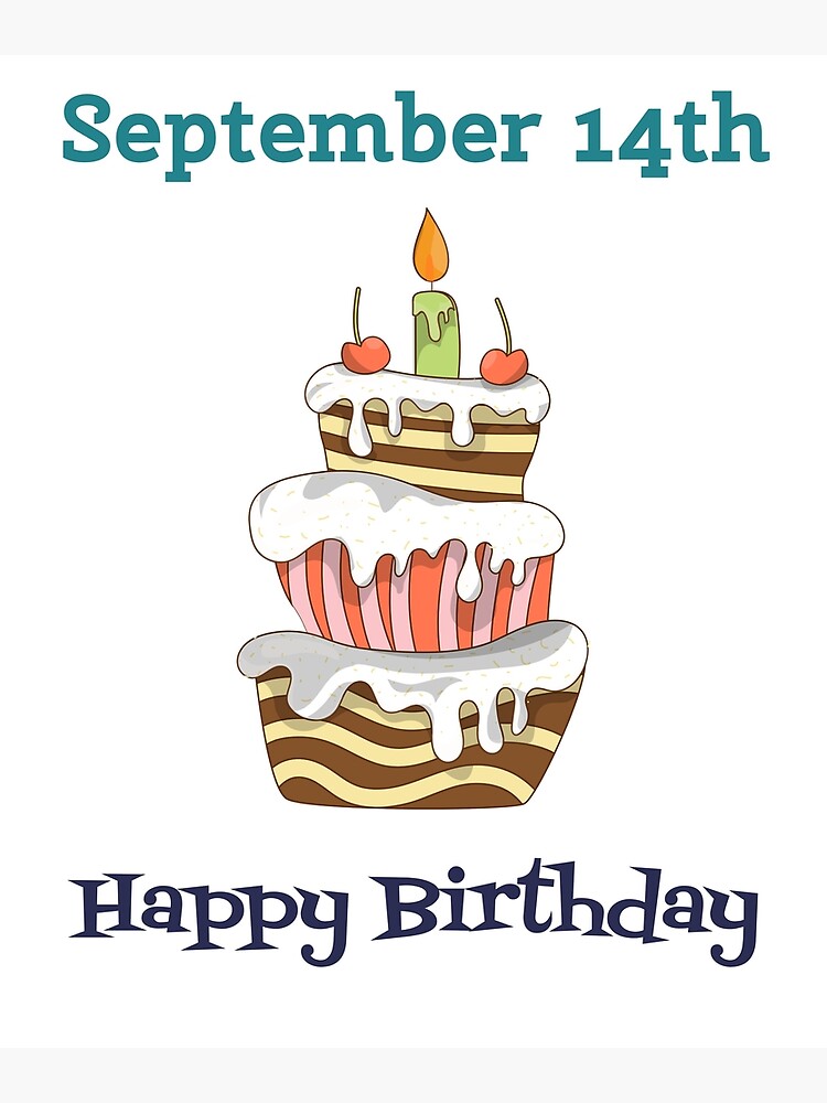 "September 14th happy birthday shirt" Poster for Sale by sarisa0330 ...