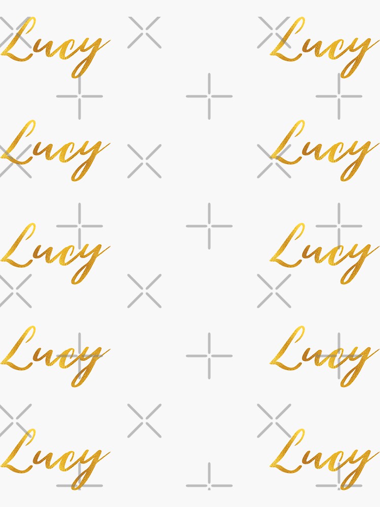 "Lucy Name Hand Lettering in Faux Gold Letters, Pack of 10" Sticker for ...