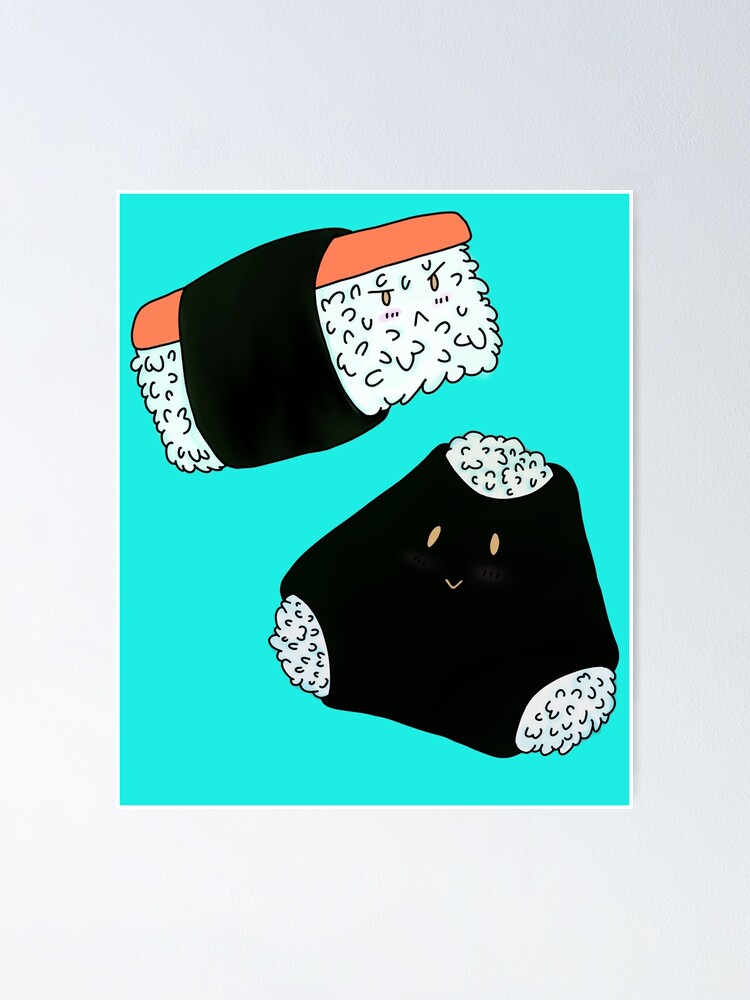"Hawaiian Spam Musubi vs Japense Triangle Musubi Rice Ball" Poster for ...