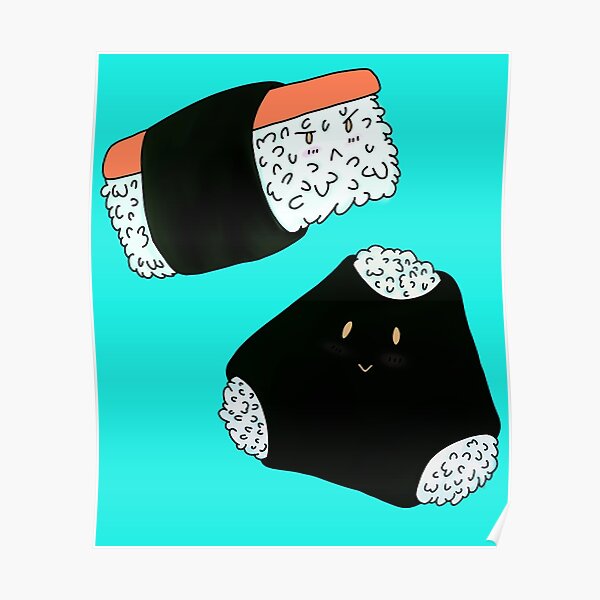 "Hawaiian Spam Musubi vs Japense Triangle Musubi Rice Ball" Poster for ...