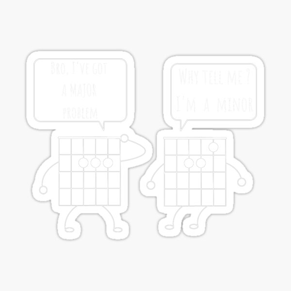 "Guitar chords funny meme - A major , A minor" Sticker for Sale by The ...