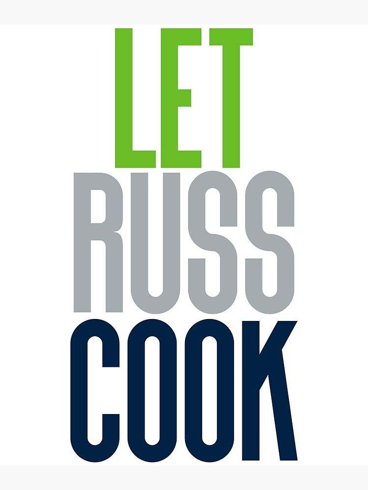 "Let Russ Cook Seattle Football Quarterback Number 3" Poster by ...