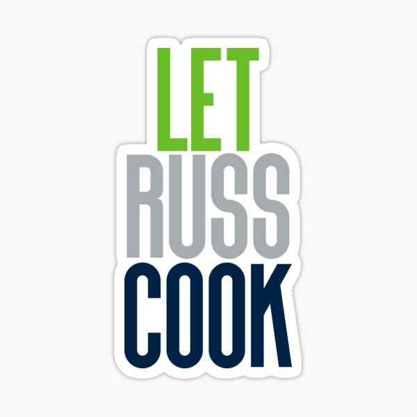 "Let Russ Cook Seattle Football Quarterback Number 3" Sticker for Sale ...