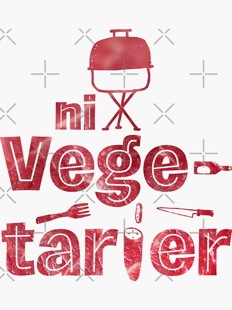 "NIX vegetarians" Sticker for Sale by wunderfamily | Redbubble