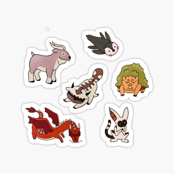 "Korra Animals Set 2" Sticker by Bigby-Wolf | Redbubble