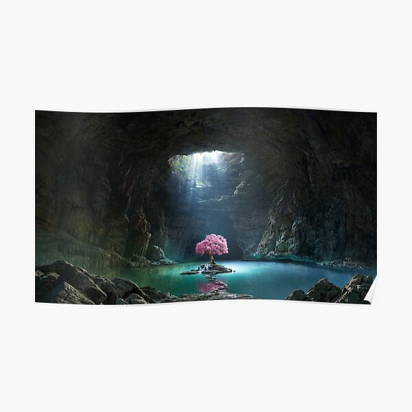 "Pink Tree in the Cave" Poster for Sale by Shinobi23 | Redbubble