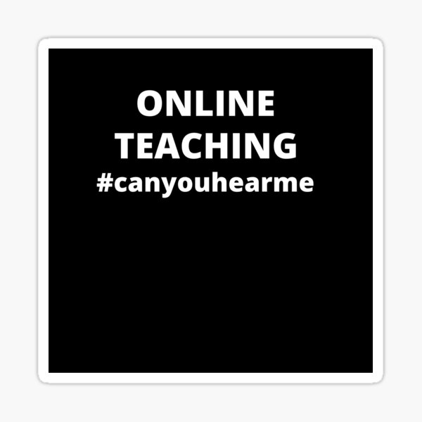 "Online teaching " Sticker by Just-Words | Redbubble