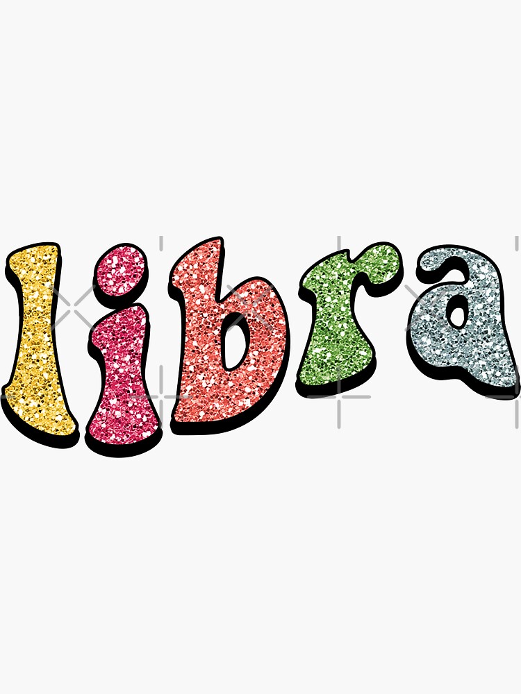 "libra colour glitter" Sticker for Sale by FlipperStickers | Redbubble