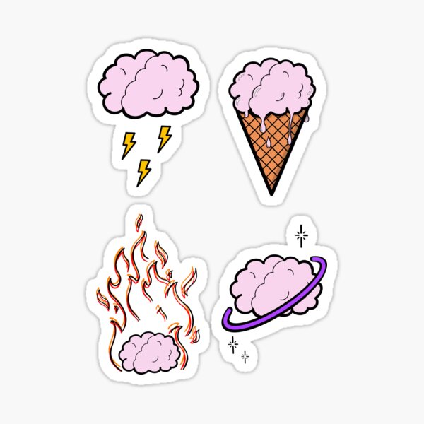 "Brain stickers pack" Sticker for Sale by silviasusinart | Redbubble