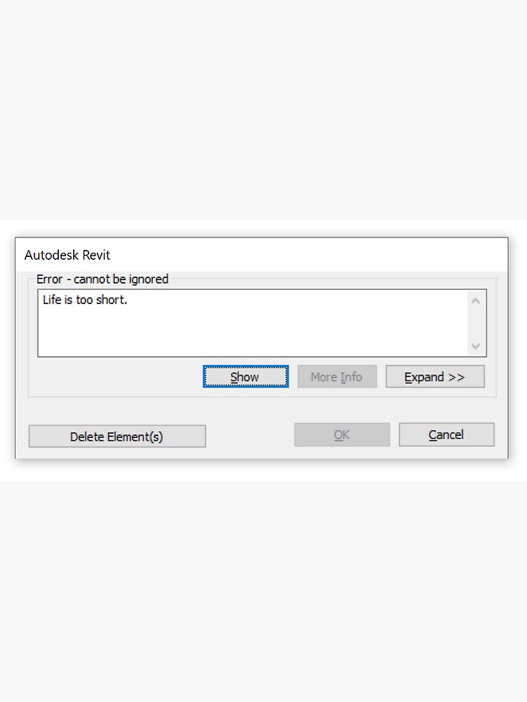 "Revit Line/Life is too short." Sticker for Sale by MonkeyCAD | Redbubble