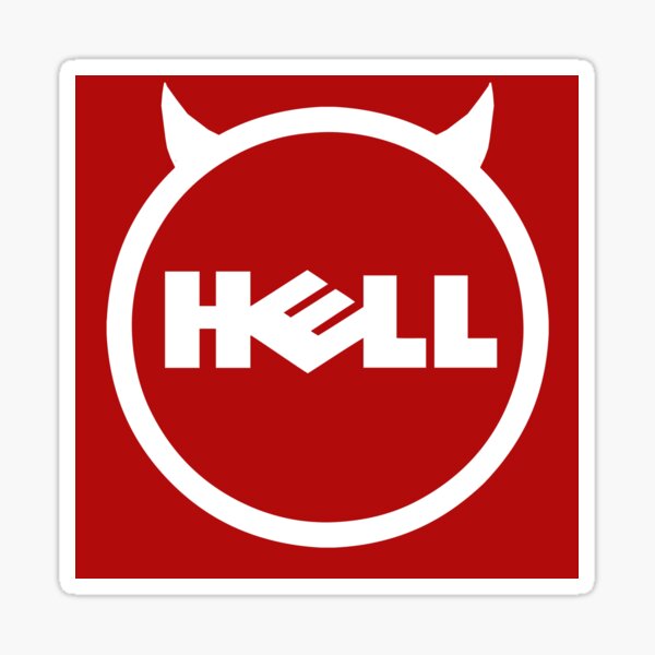 "Dell Hell (red)" Sticker for Sale by verypunny2 | Redbubble