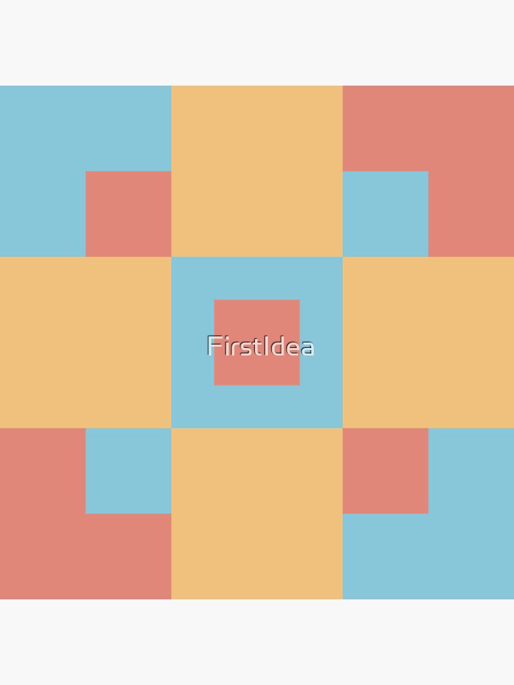 "Natural squares 3x3 - modern design - CFH" Sticker for Sale by ...