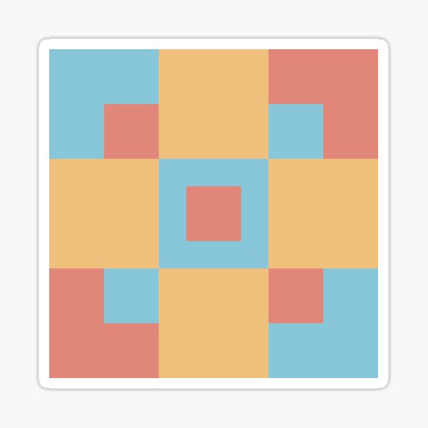"Natural squares 3x3 - modern design - CFH" Sticker for Sale by ...