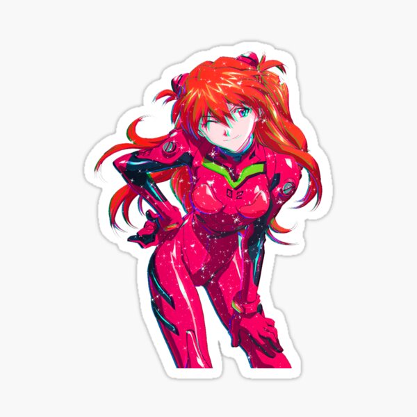 "Asuka Neon Genesis Evangelion" Sticker for Sale by JoshSeiler | Redbubble
