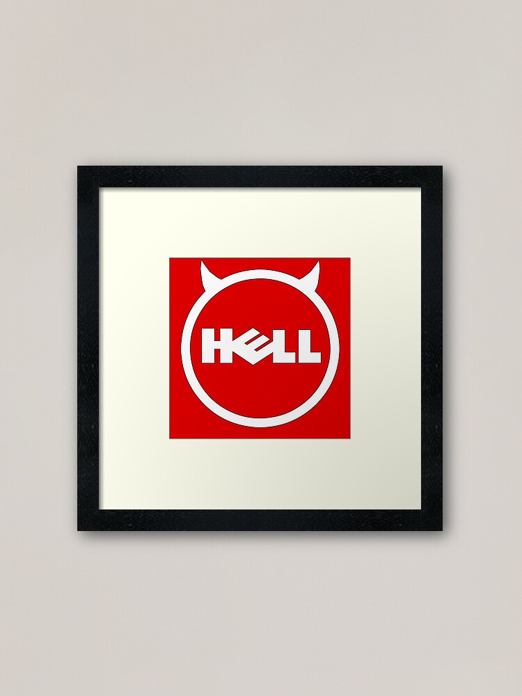 "Dell Hell (clear)" Framed Art Print for Sale by verypunny2 | Redbubble