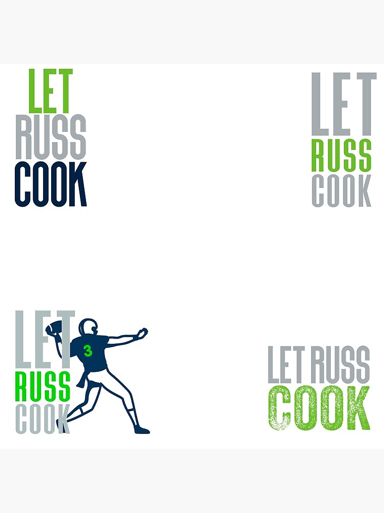 "Pack Of Let Russ Cook Stickers Seattle Football Quarterback Number 3 ...