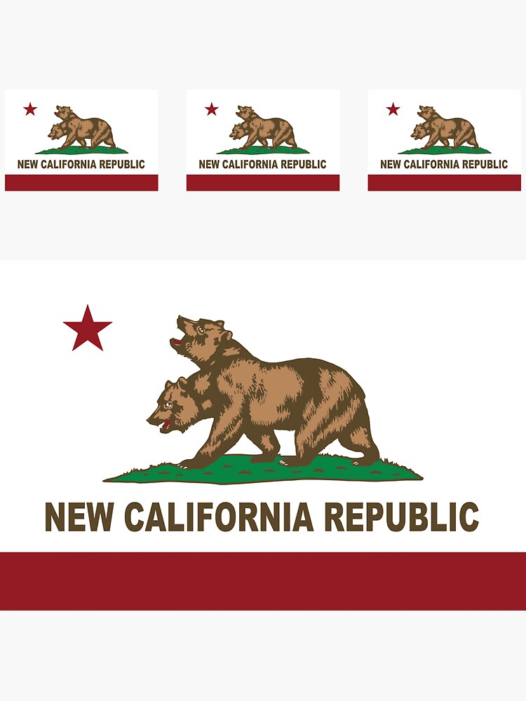 "New California Republic Flag Original Sticker" Sticker for Sale by ...