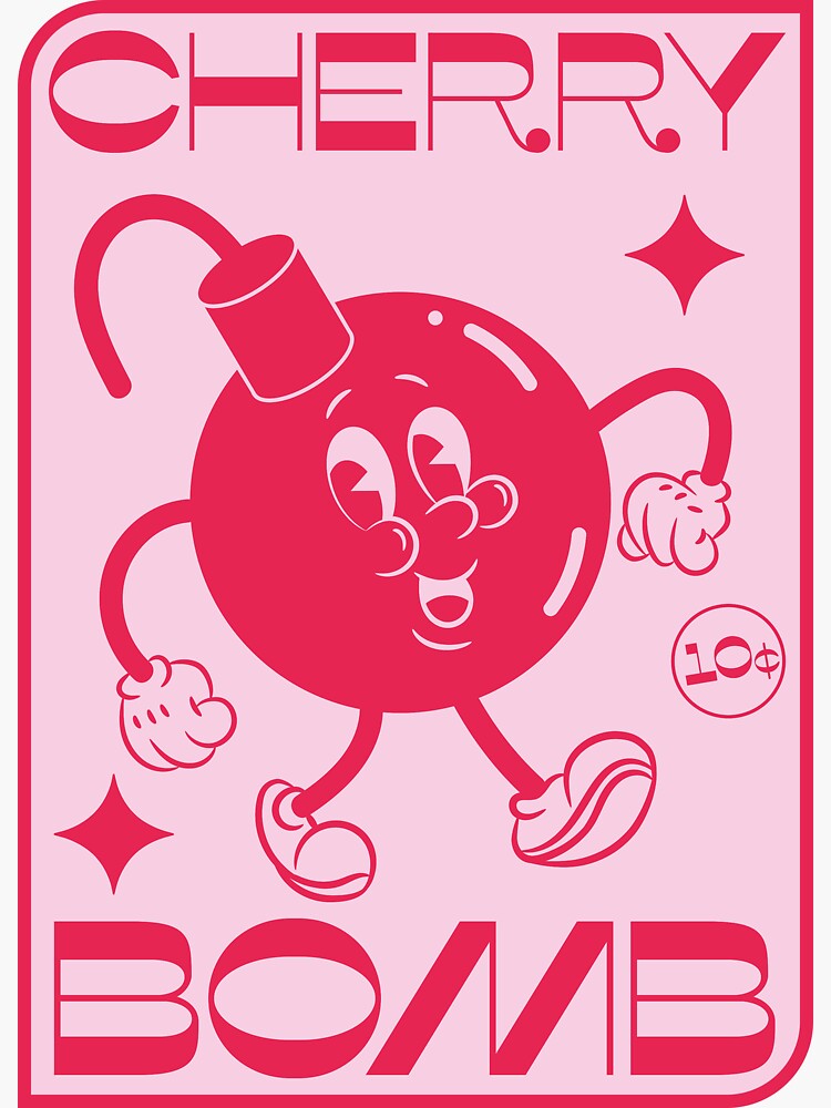 "Cherry Bomb" Sticker by Tomotheee | Redbubble