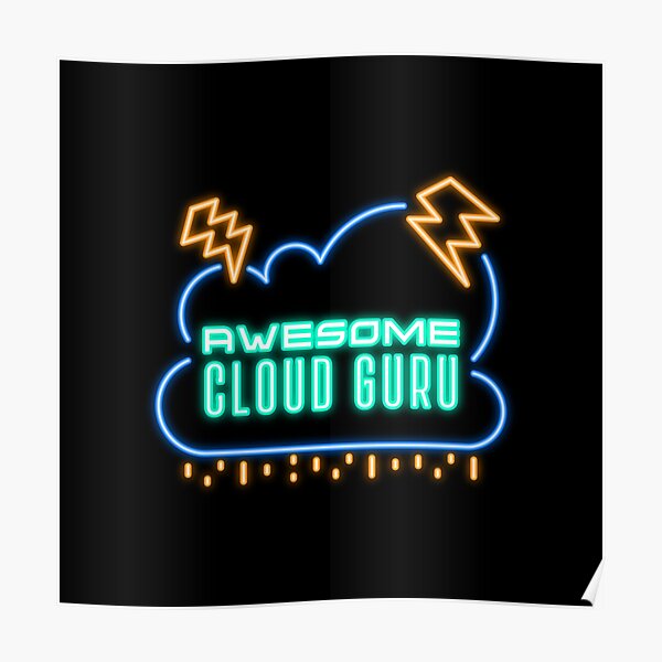 "Awesome Cloud Guru - Cloud Computing" Poster for Sale by clubtee | Redbubble