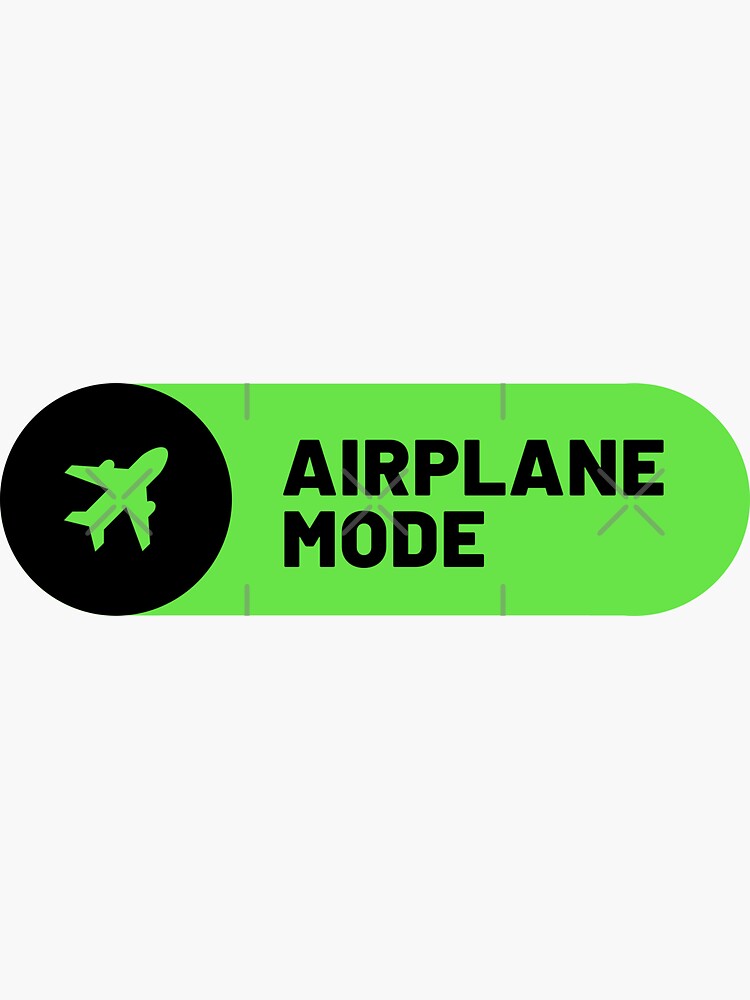 "Airplane Mode ON" Sticker for Sale by jetmike | Redbubble