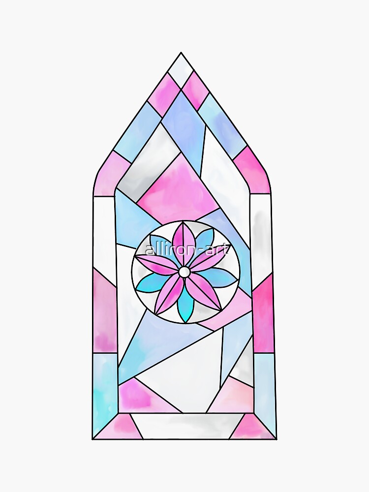 "Trans Stained Glass Window" Sticker for Sale by alliron-art | Redbubble
