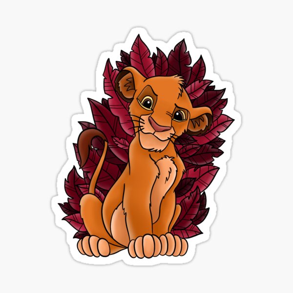 "Simba" Sticker by JaniLeopArt | Redbubble
