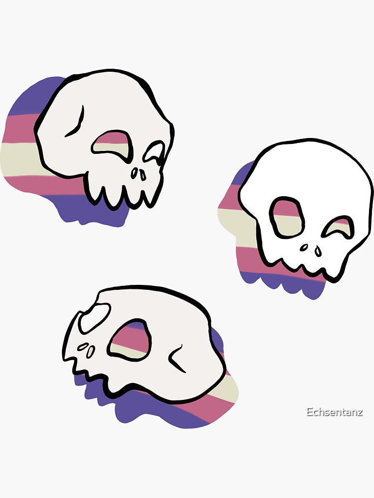 "Trans Pride Skull Set" Sticker for Sale by Echsentanz | Redbubble