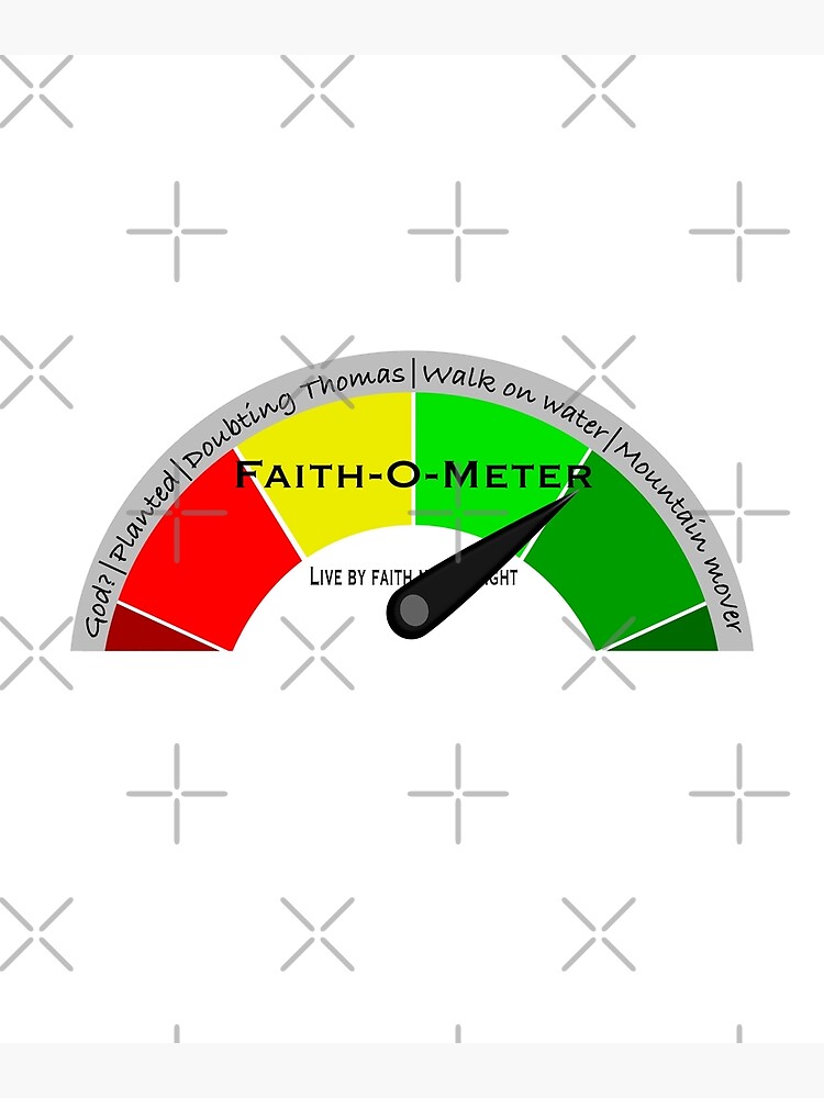 "Faith-O-Meter" Poster for Sale by Brady W | Redbubble