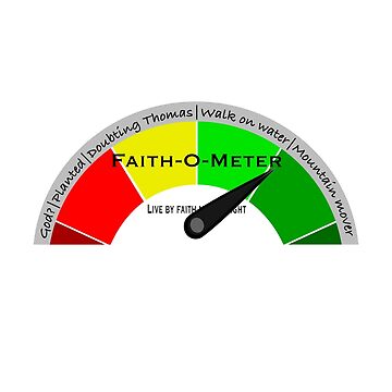 "Faith-O-Meter" Poster for Sale by Brady W | Redbubble
