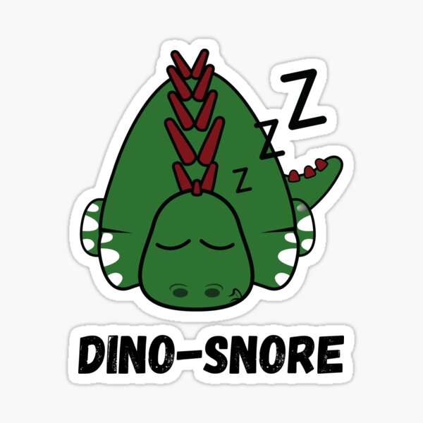Sleepy Dinosaur Stickers | Redbubble