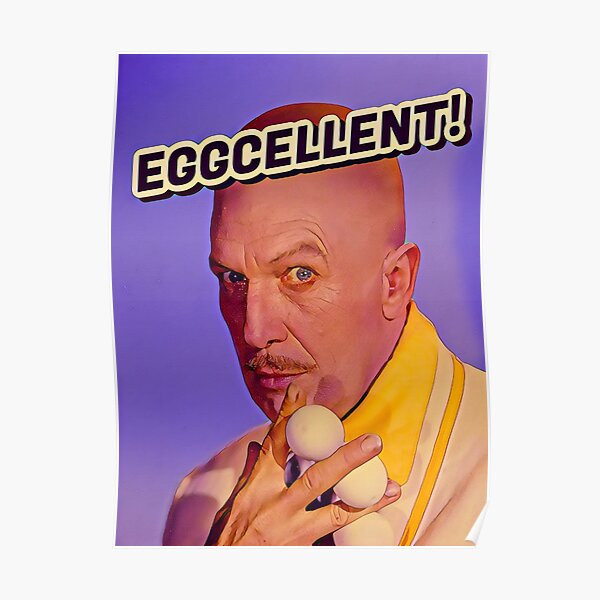 "Eggcellent Egghead" Poster by Cuttintees | Redbubble
