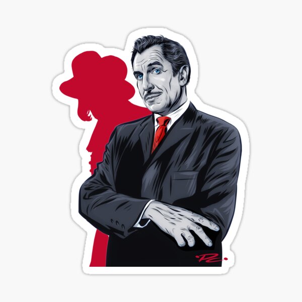 "Vincent Price - An illustration by Paul Cemmick" Sticker for Sale by ...