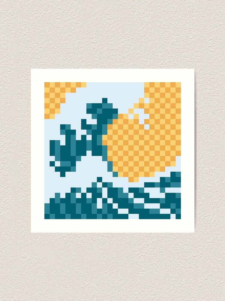 "The Great Wave Hokusai Pixel Art" Art Print by LojaBlackSwan | Redbubble