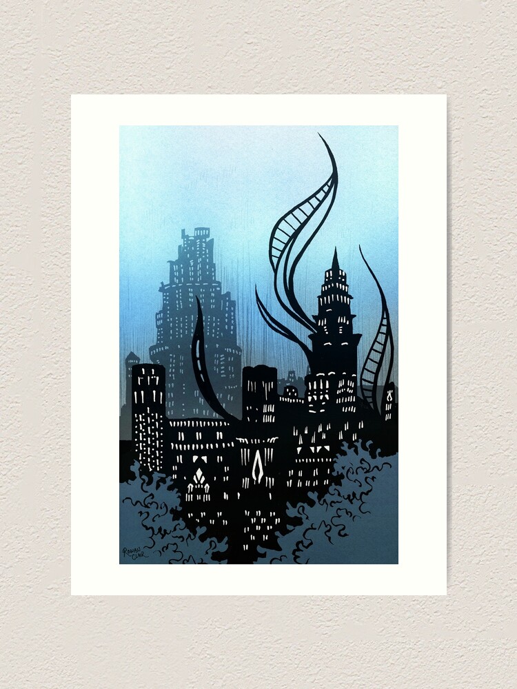 "Amaurot - Inktober" Art Print for Sale by rowanclair | Redbubble