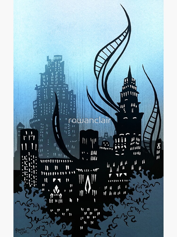 "Amaurot - Inktober" Art Print for Sale by rowanclair | Redbubble